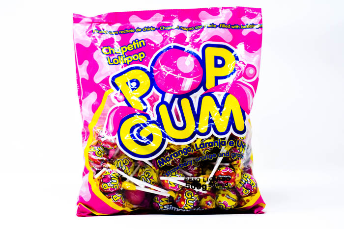 Chupetin relleno con chicle POP GUM -Morango – Laranja – Uva - General ...